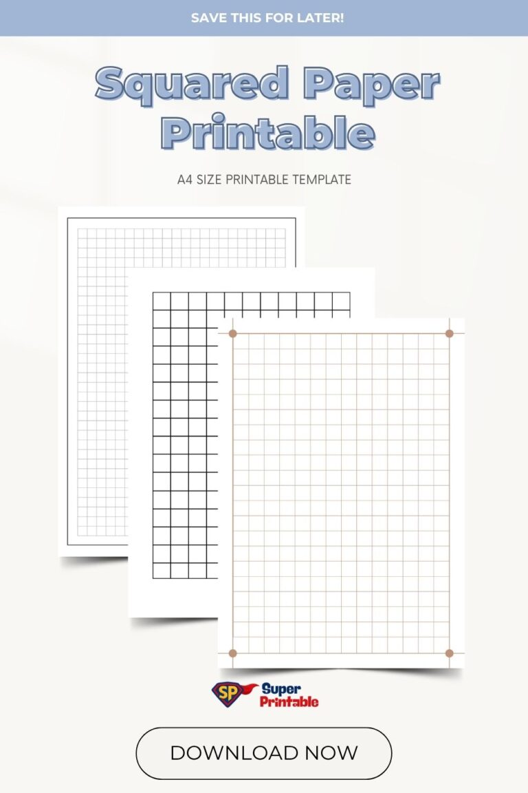 10 Free Squared Paper Printable - SuperPrintable