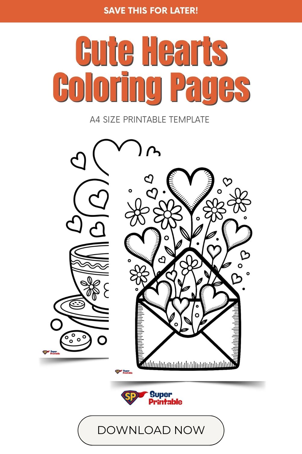 13 Cute Hearts Coloring Pages | Free PDF Printables