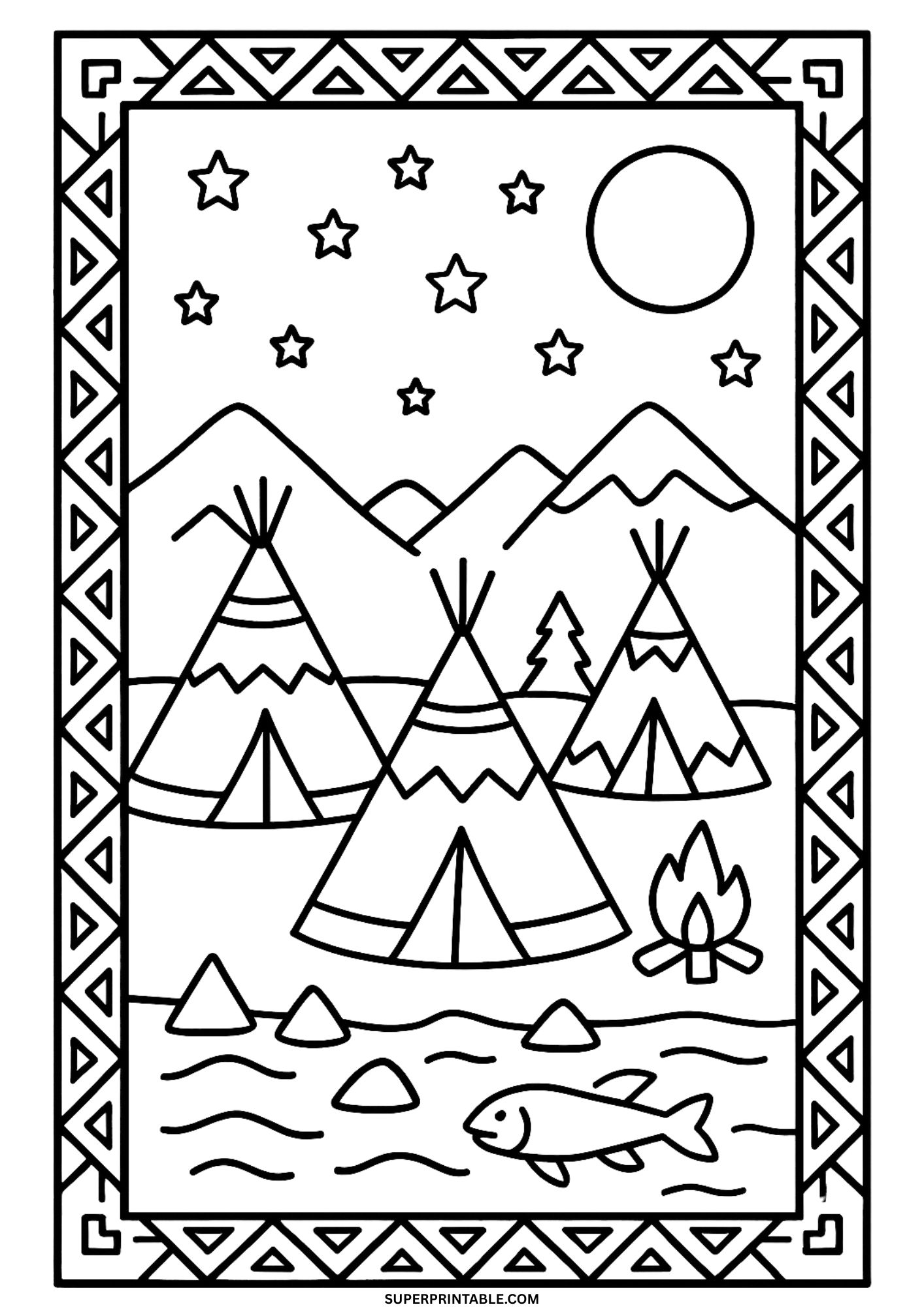 Indigenous Day Coloring Pages - Free PDF Printables - SuperPrintable