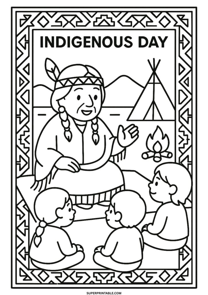 Indigenous Day Coloring Pages - Free PDF Printables - SuperPrintable