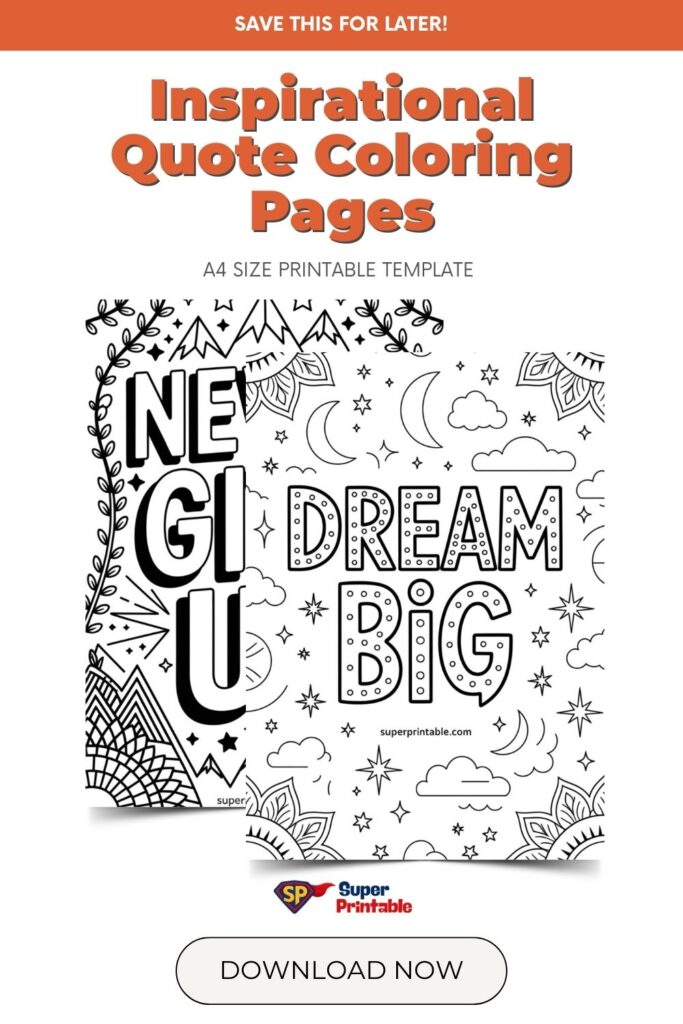 10 Inspirational Quote Coloring Pages