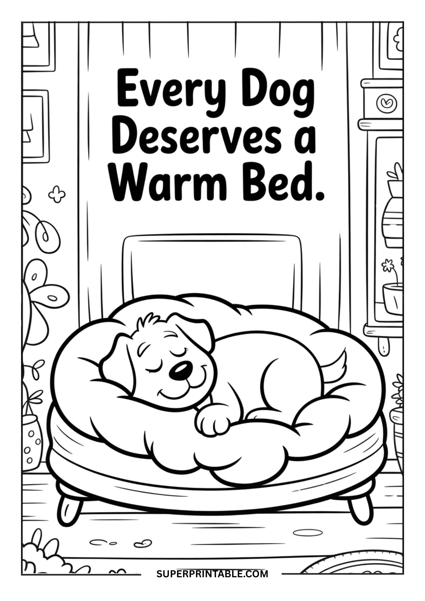 20 Dog Love & Care Coloring Pages For Kids