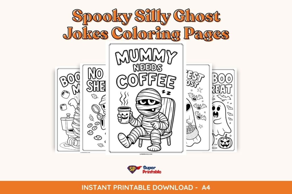 Spooky Silly Ghost Jokes Coloring Sheets | Free PDF Printables