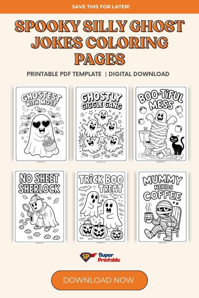 Spooky Silly Ghost Jokes Coloring Sheets | Free PDF Printables
