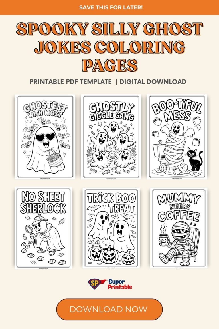 Spooky Silly Ghost Jokes Coloring Sheets | Free PDF Printables