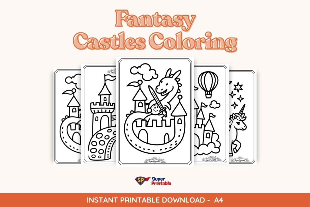25 Fantasy Castles Coloring Pages | Free PDF Printables