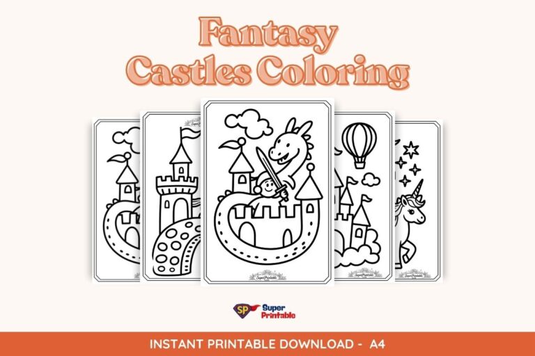 25 Fantasy Castles Coloring Pages | Free PDF Printables