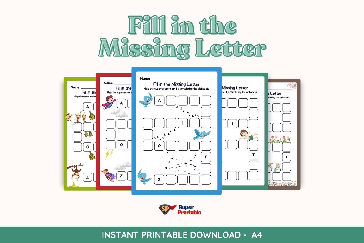 8 Fill in the Missing Letter | Free PDF Printables