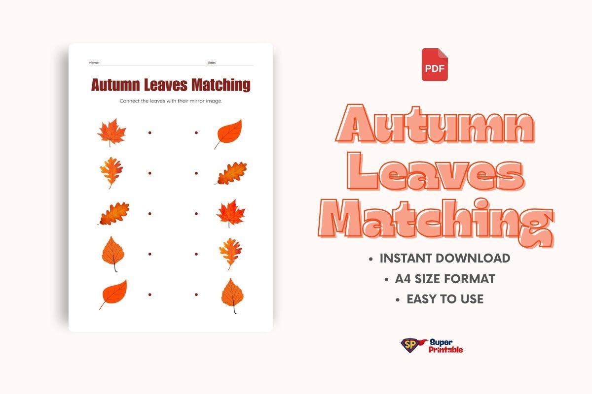 Autumn Leaves Matching | Free PDF Printables