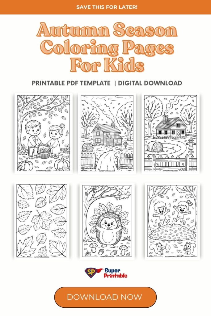15 Autumn Season Coloring Pages For Kids | Free PDF Printables