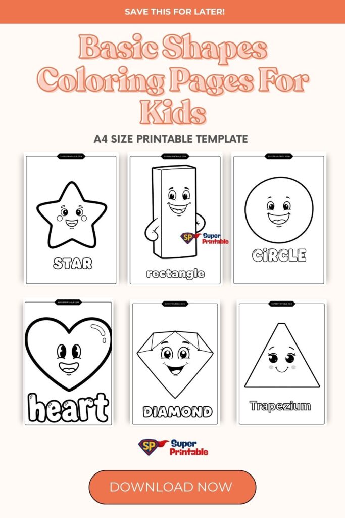 Basic Shapes Coloring Pages For Kids | Free PDF Printables