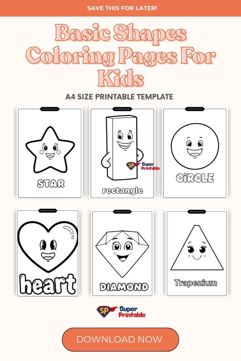 Basic Shapes Coloring Pages For Kids | Free PDF Printables