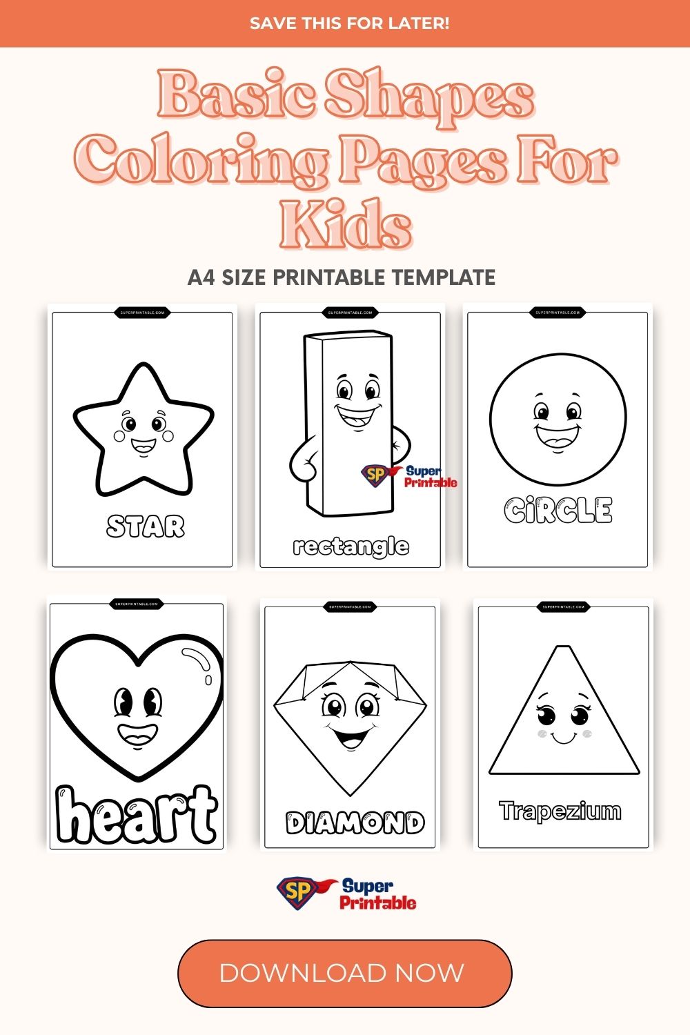 Basic Shapes Coloring Pages For Kids | Free PDF Printables
