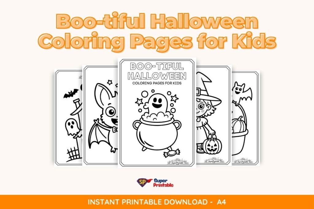 Boo-tiful Halloween Coloring Pages for Kids | Free PDF Printables