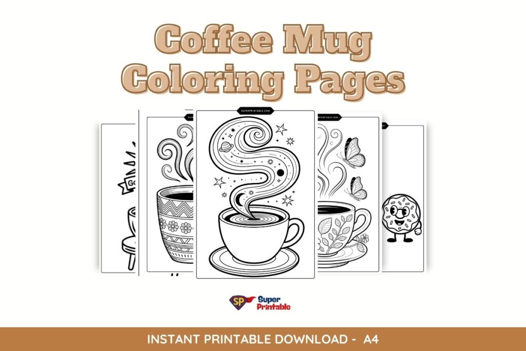 10 Coffee Mug Coloring Pages | Free PDF Printables