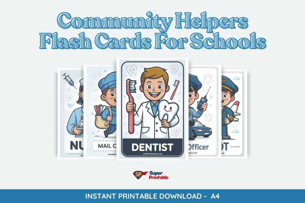12 Community Helpers Flash Cards For Schools | Free PDF