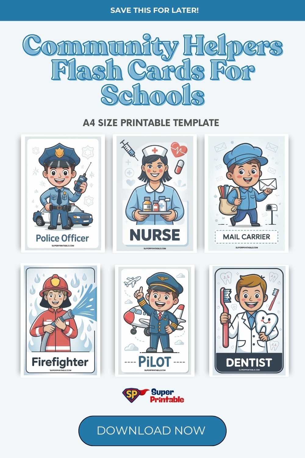 12 Community Helpers Flash Cards For Schools | Free PDF