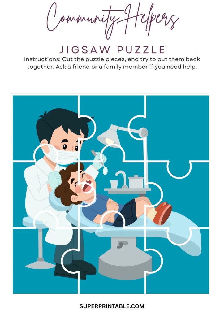 10+ Community Helpers Jigsaw Puzzle Activity | Free PDF