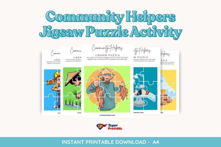 10+ Community Helpers Jigsaw Puzzle Activity | Free PDF