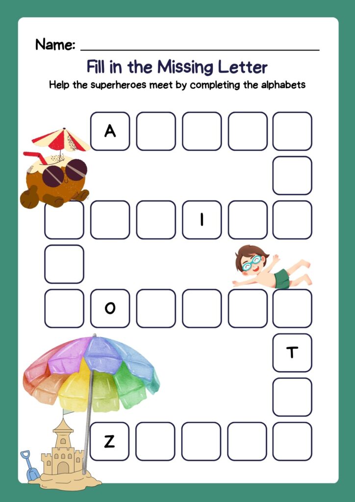 8 Fill in the Missing Letter | Free PDF Printables