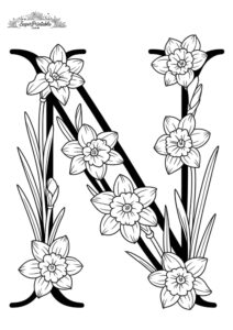 Floral Alphabet Coloring Pages | Free PDF Printables