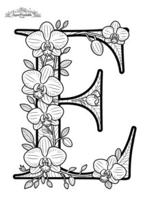Floral Alphabet Coloring Pages | Free PDF Printables