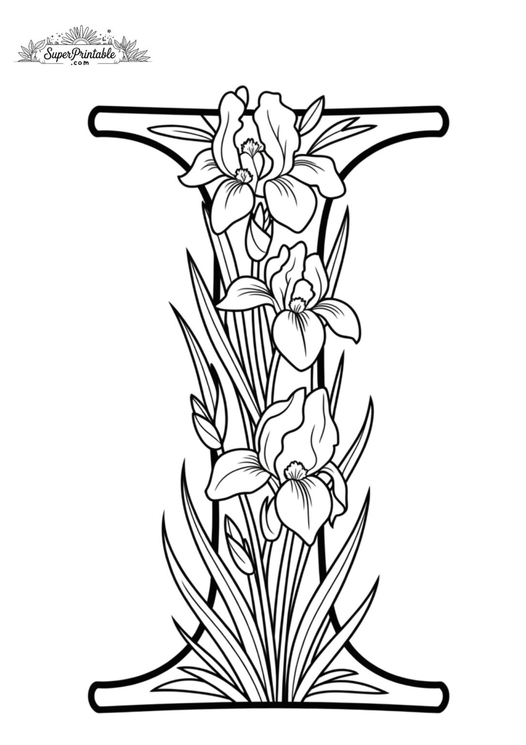 Floral Alphabet Coloring Pages | Free PDF Printables