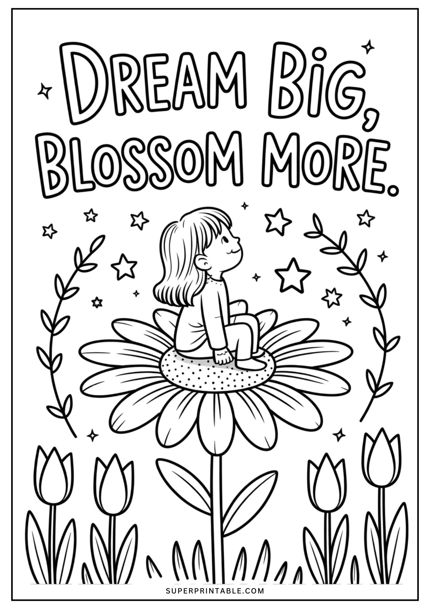 20+ Girl Motivational Coloring Pages | Free PDF Printables