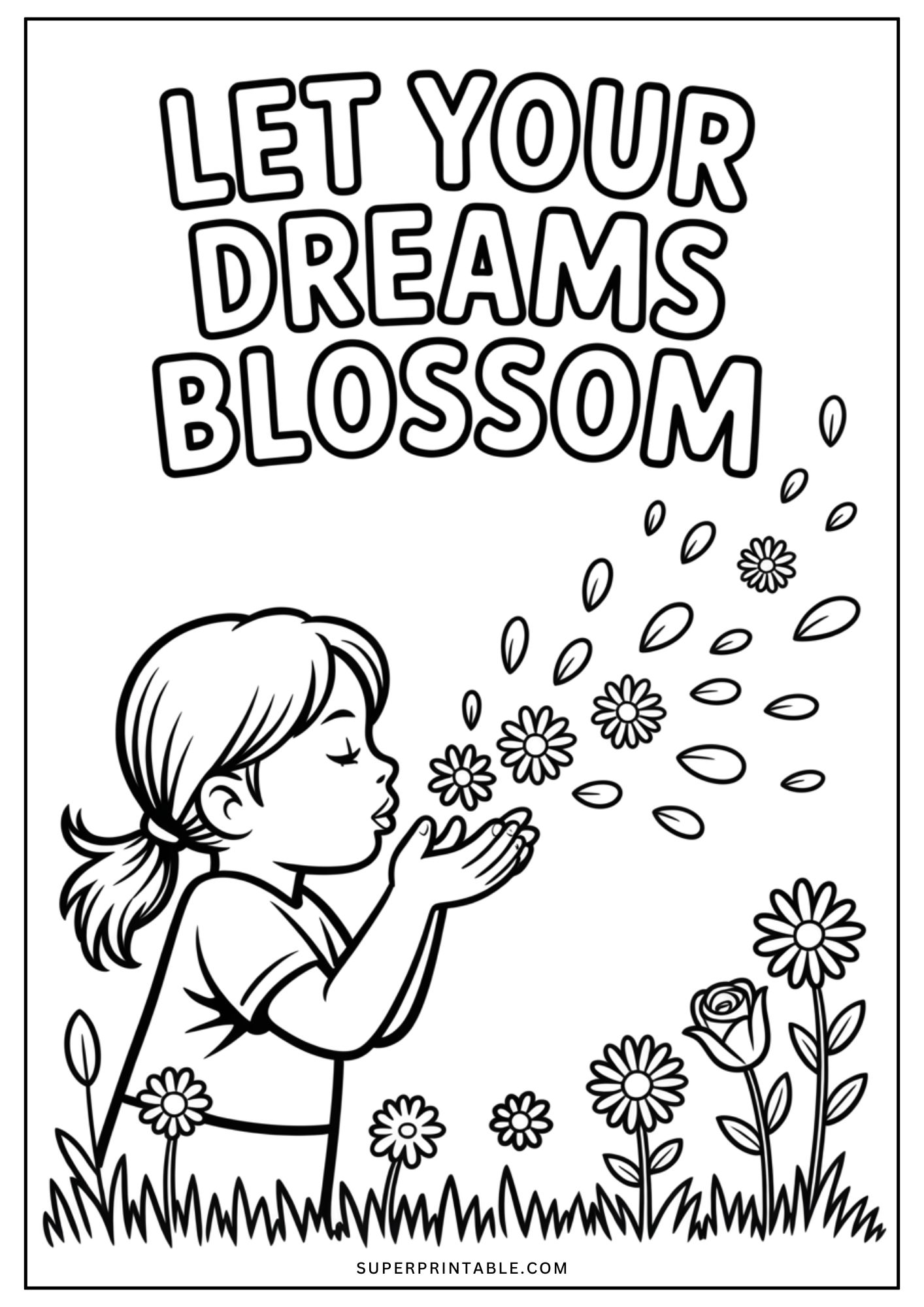 20+ Girl Motivational Coloring Pages | Free PDF Printables