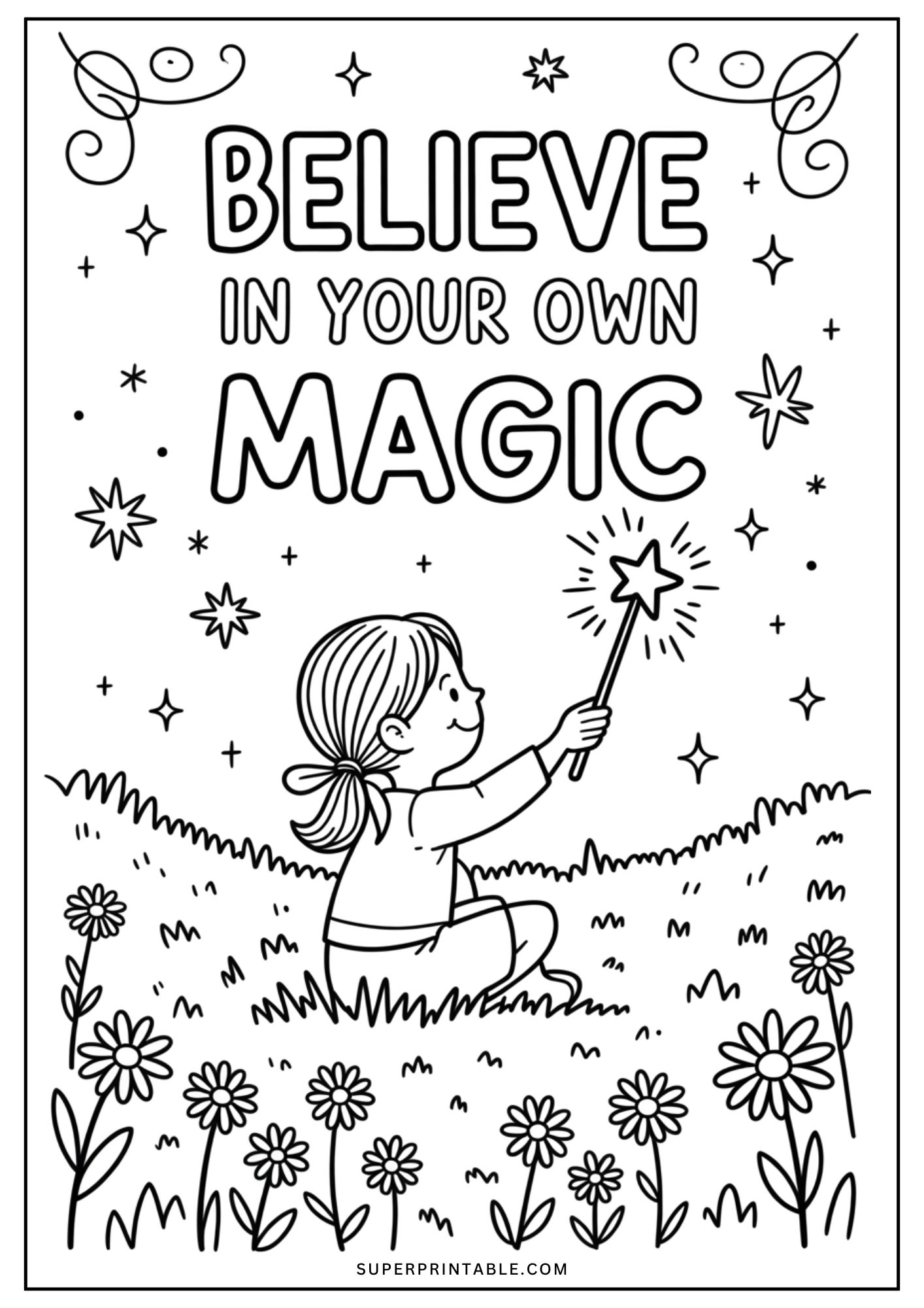 20+ Girl Motivational Coloring Pages | Free PDF Printables