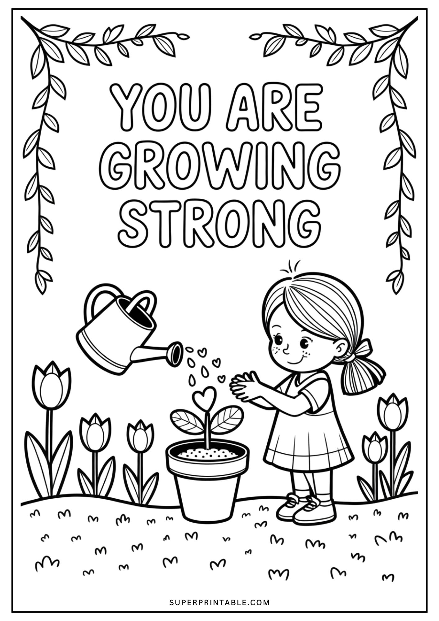 20+ Girl Motivational Coloring Pages | Free PDF Printables