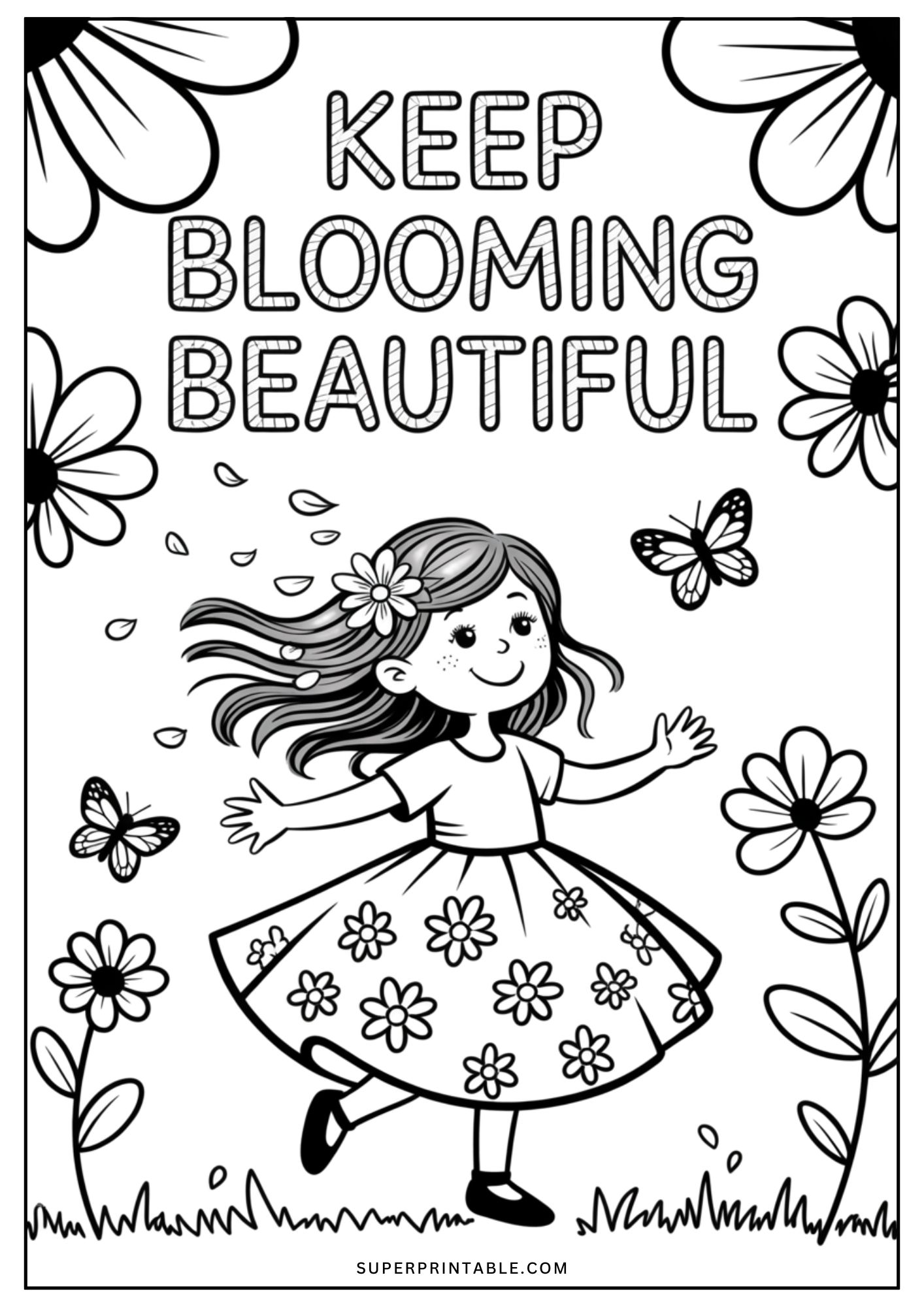 20+ Girl Motivational Coloring Pages | Free PDF Printables