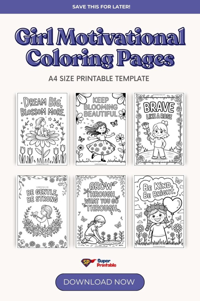 20+ Girl Motivational Coloring Pages | Free PDF Printables