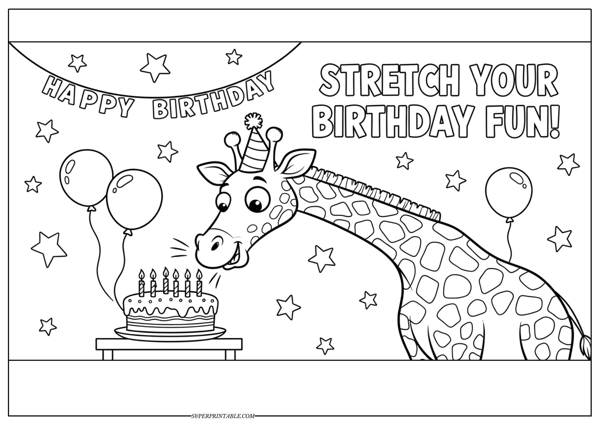 17 Happy Birthday Coloring Pages – Free Printables for Kids ...