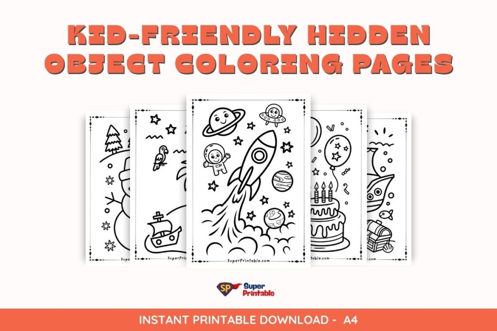 20 Kid-Friendly Hidden Object Coloring Pages