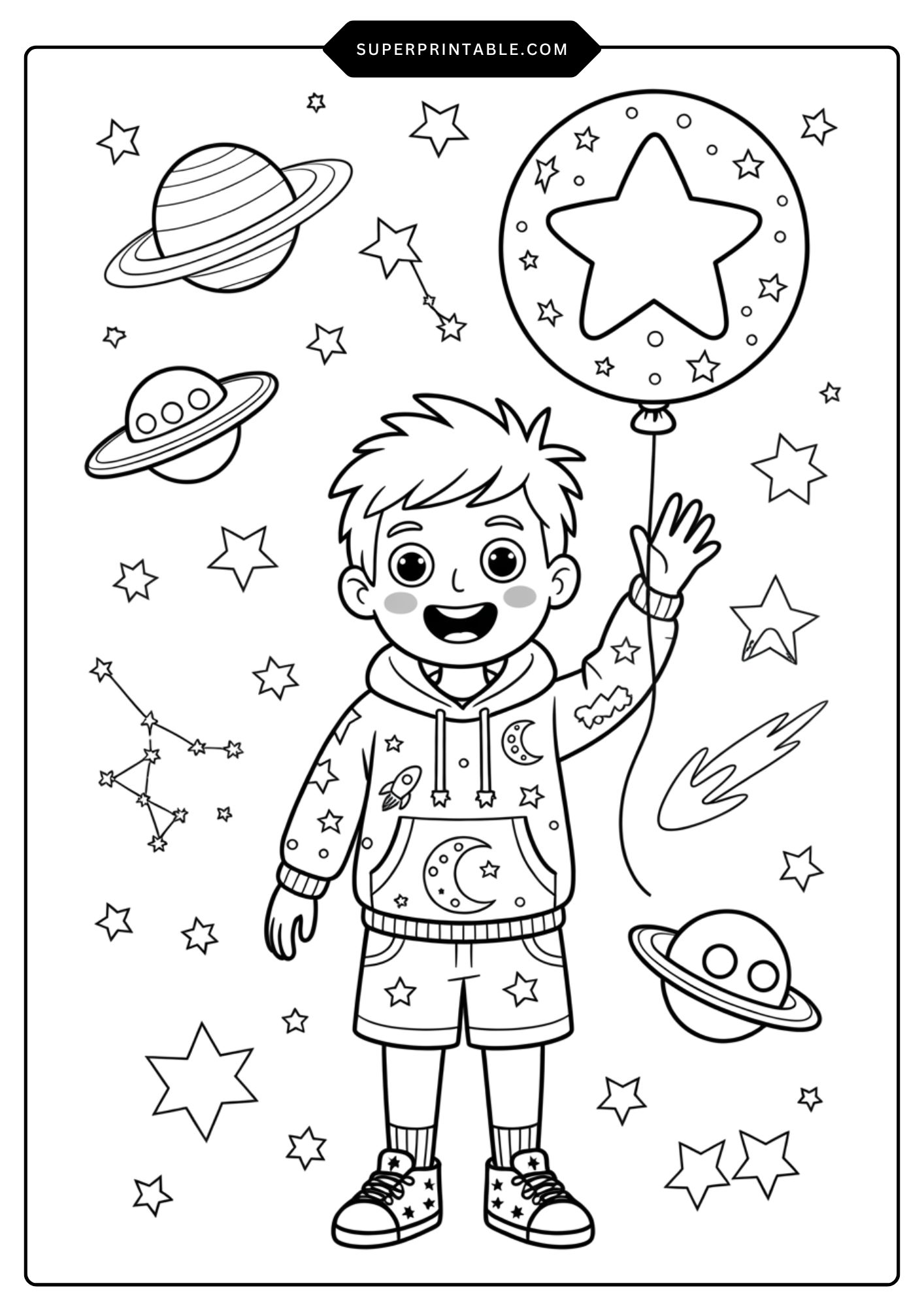 5 Kids of the Galaxy Coloring Pages | Free PDF Printables