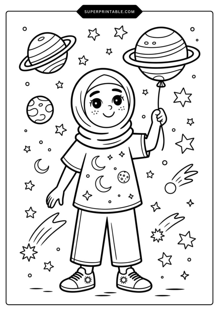 5 Kids of the Galaxy Coloring Pages | Free PDF Printables