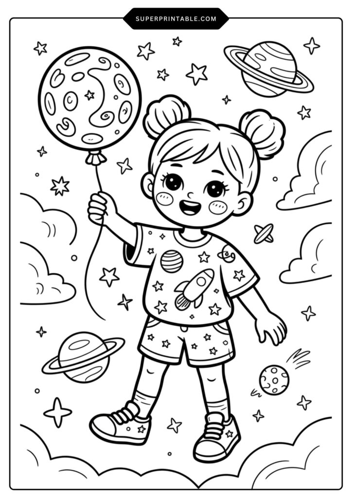 5 Kids of the Galaxy Coloring Pages | Free PDF Printables