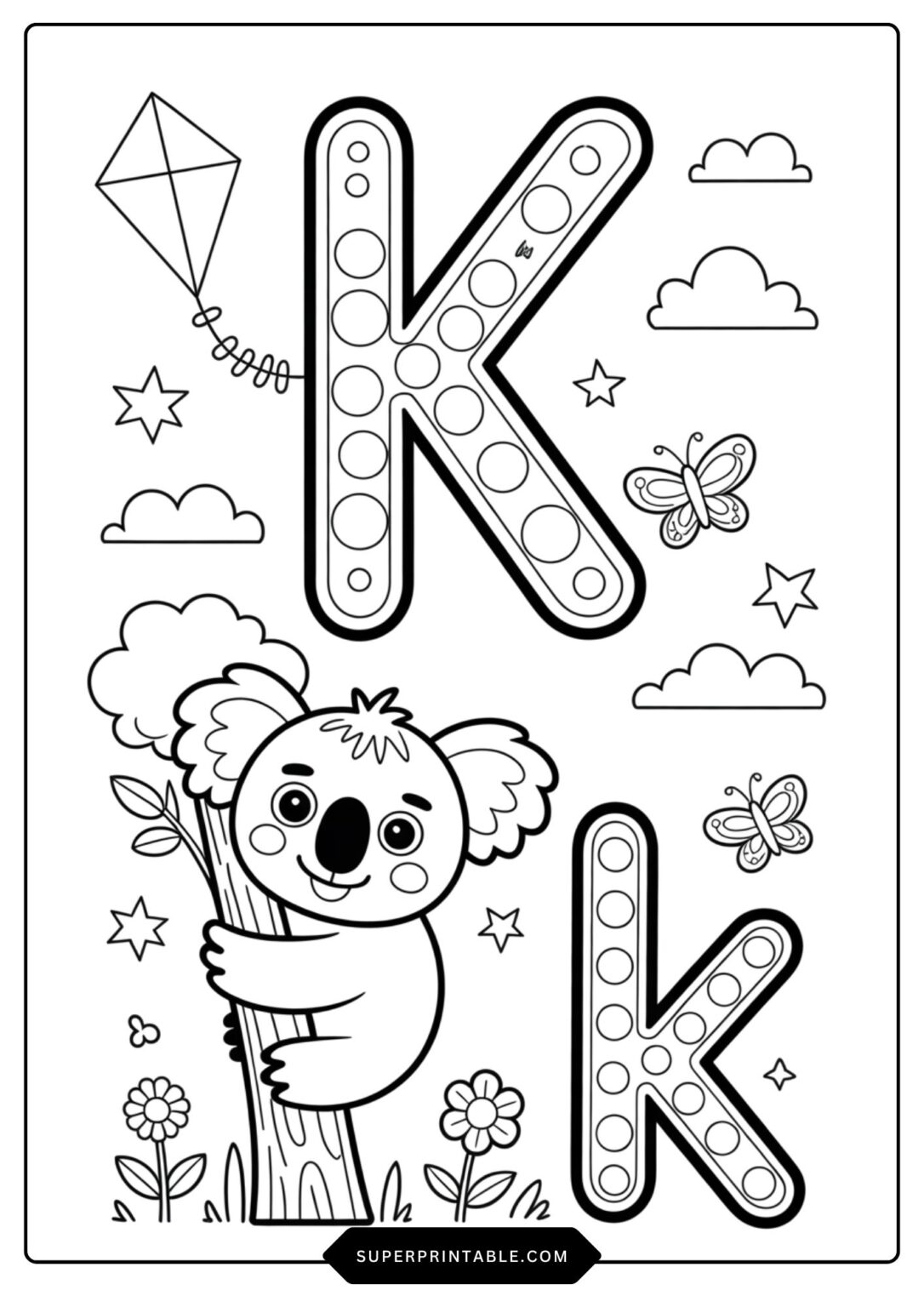 25+ Magical Polka Dot Alphabets Coloring Pages | Free PDF
