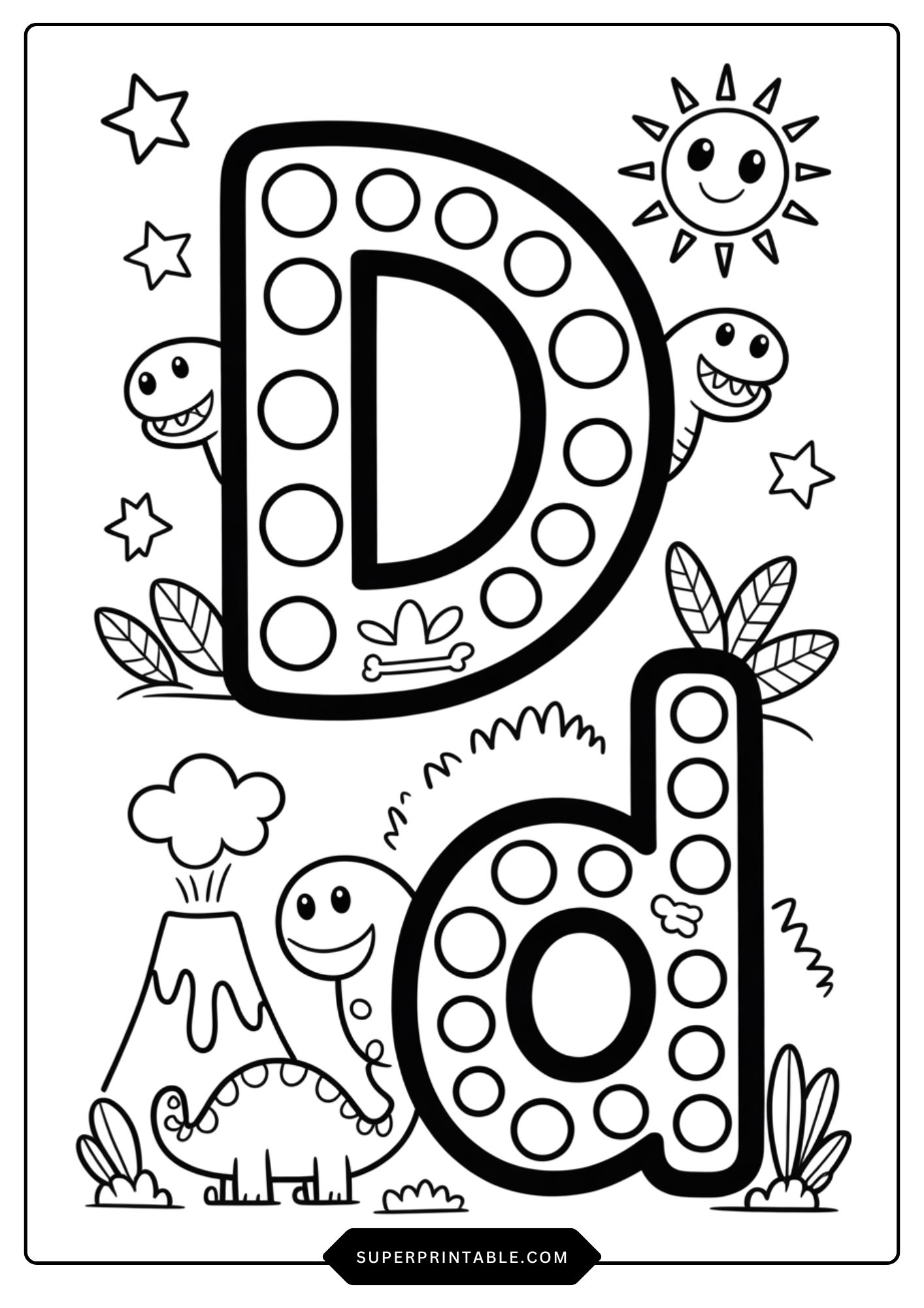 25+ Magical Polka Dot Alphabets Coloring Pages | Free PDF
