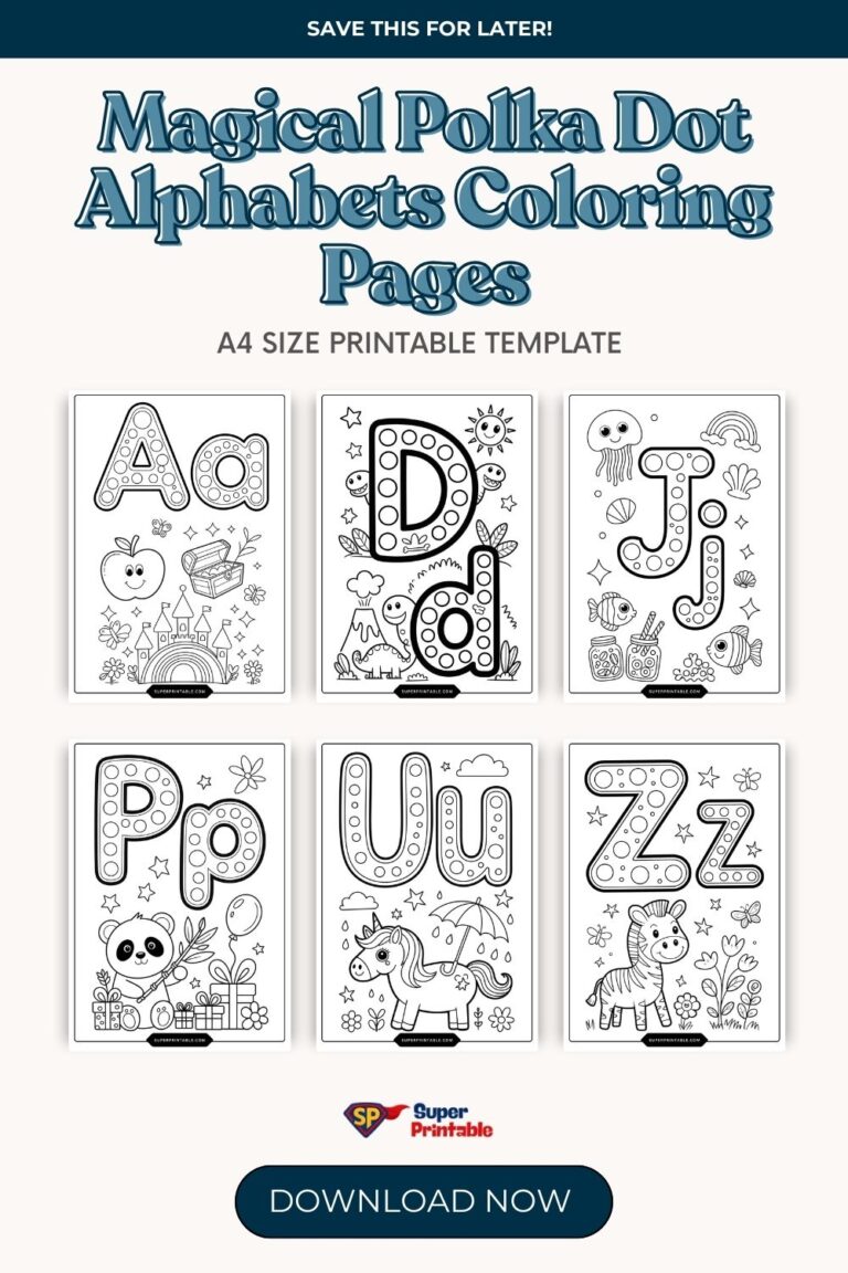 25+ Magical Polka Dot Alphabets Coloring Pages | Free PDF