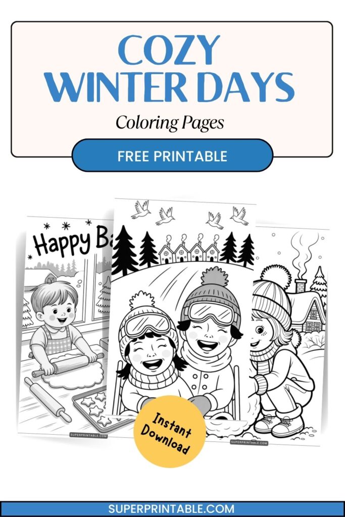 10+ Cozy Winter Days Coloring Pages | Free PDF Printables