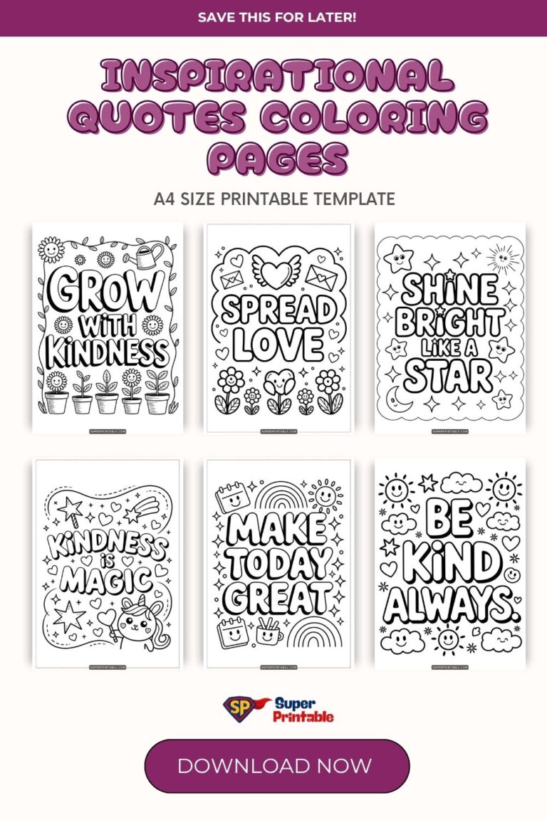 20 Inspirational Quotes Coloring Pages | Free PDF Printables