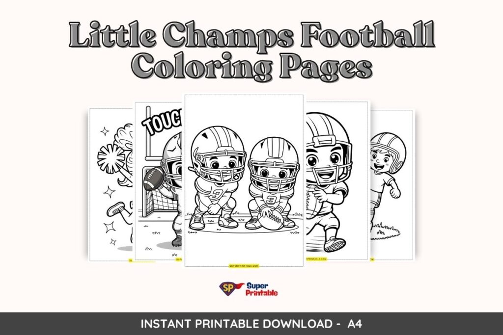 30+ Little Champs Football Coloring Pages | Free PDF Printables