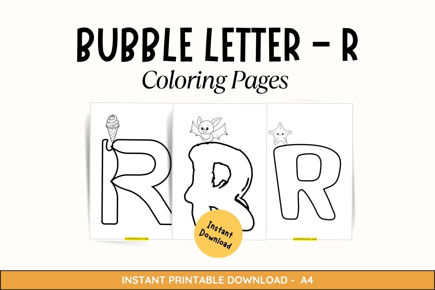 8 Bubble Letter - R Coloring Pages | Free PDF Printables