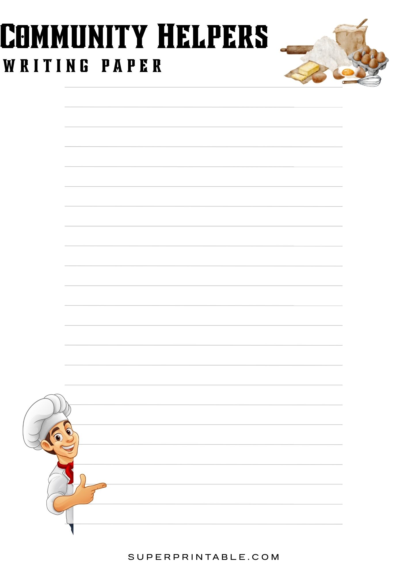 10+ Community Helpers Writing Paper | Free PDF Printables