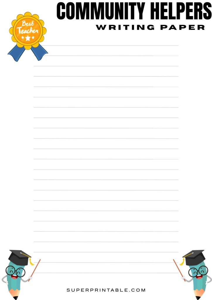 10+ Community Helpers Writing Paper | Free PDF Printables