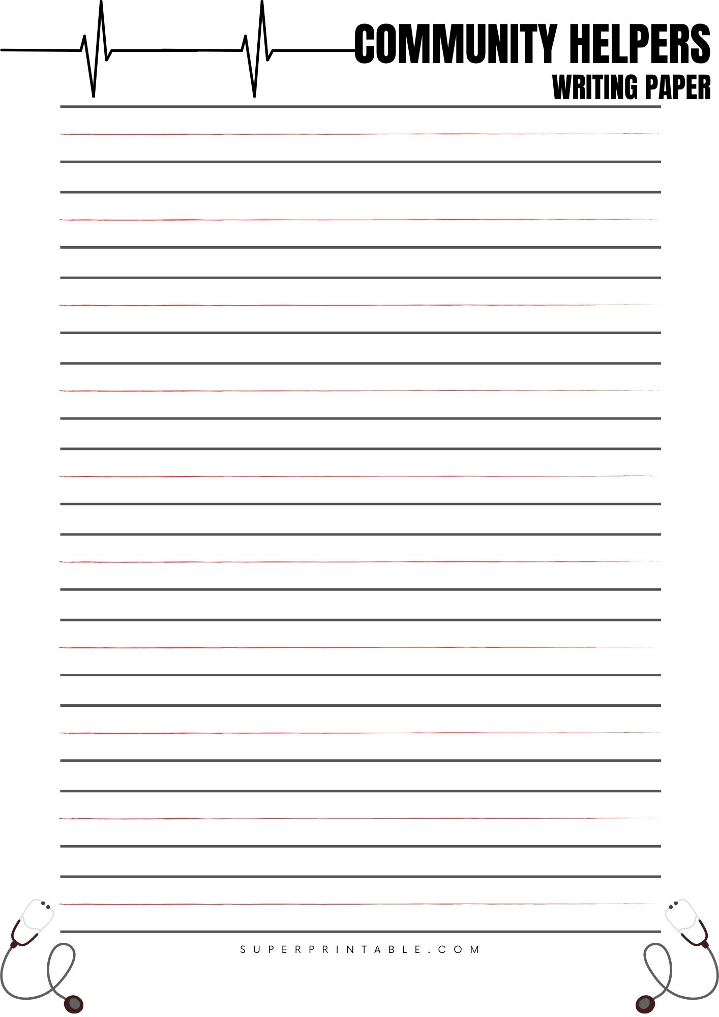 10+ Community Helpers Writing Paper | Free PDF Printables