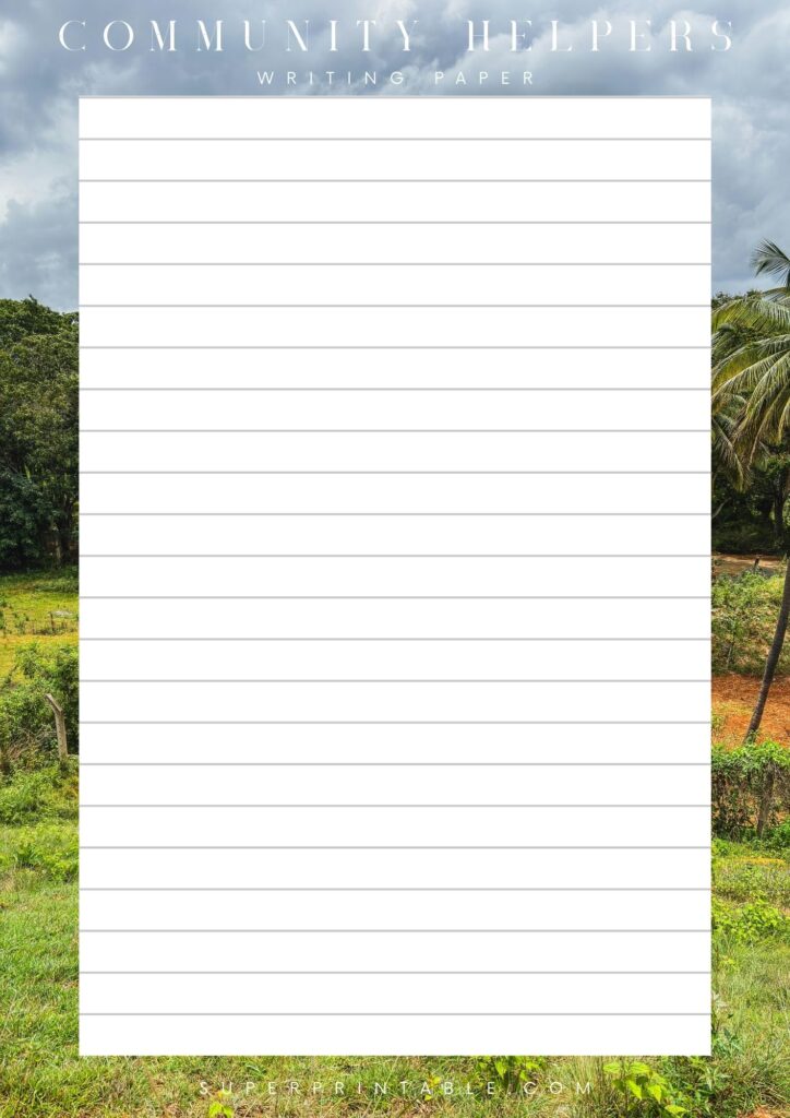 10+ Community Helpers Writing Paper | Free PDF Printables