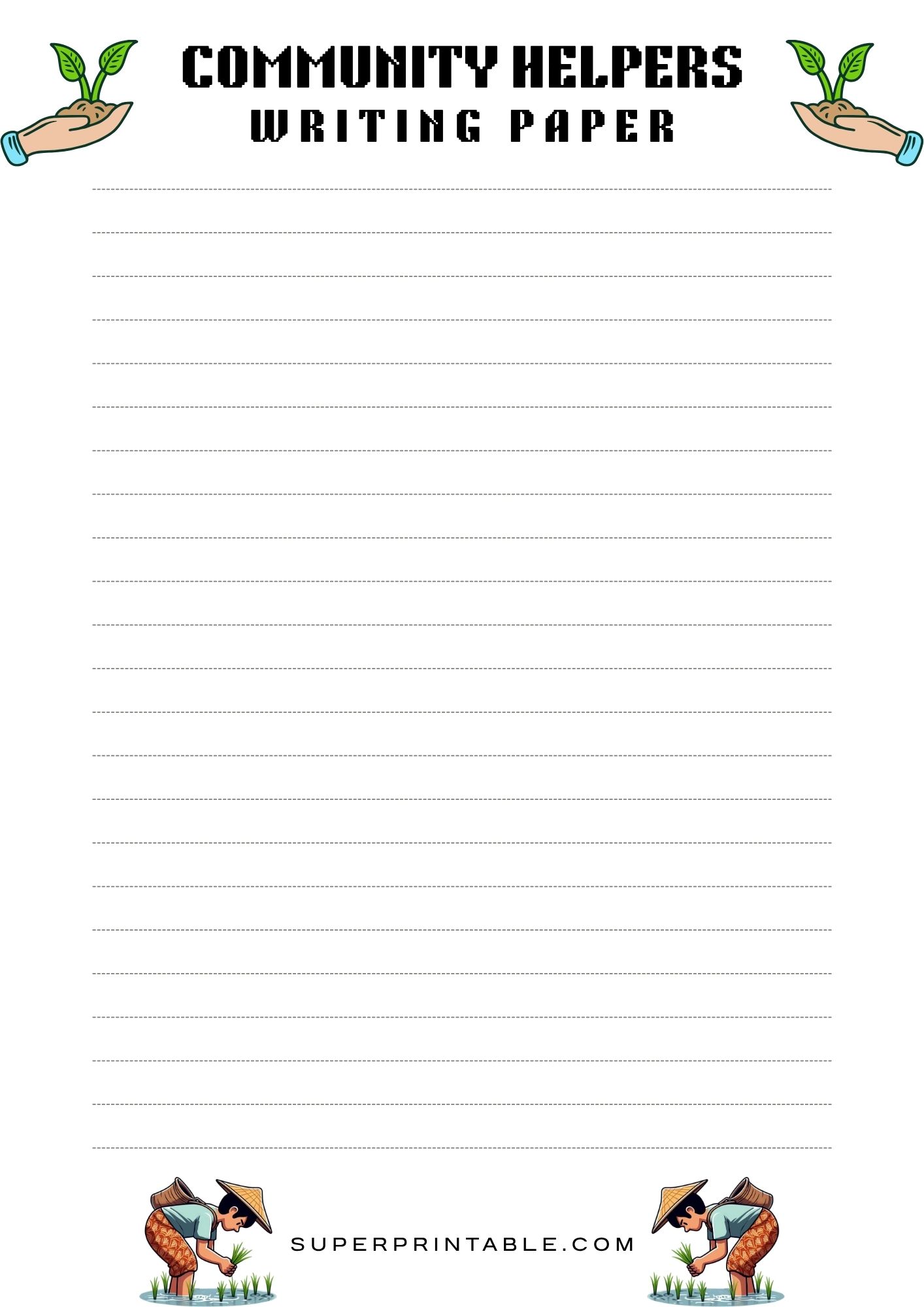 10+ Community Helpers Writing Paper | Free PDF Printables